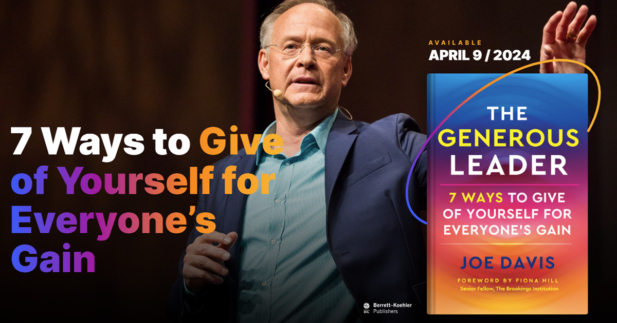A Leadership Book by Joe Davis | The Generous Leader